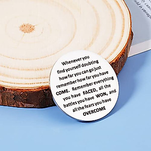 Inspirational Gifts for Women Men Little Pocket Hug Recovery Gifts Motivational Keychain from Depression Surgery Suicide Addiction Alcoholics Sobriety Presents for Cancer Survivor Warrior Fighter