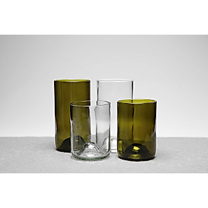 D&V Glass Vintage Collection, Tall Beverage/Cocktail Glass, 16-Ounce, Olive Green, Set of 6