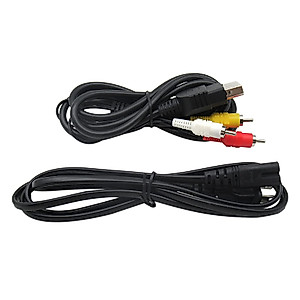 Gxcdizx Audio Video RCA AV Cable and AC Power Supply Adapter Cord for Xbox Game