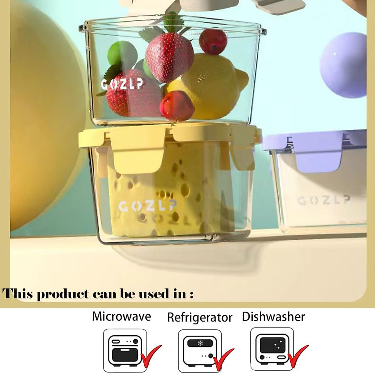 S.ROKE TTAN 6 Pack Glass Food Containers with Lids, 5 oz Food Jars Small Food Storage Containers for Snacks, Dips, and Meal Prep, Airtight, Leakproof Microwave & Dishwasher Safe