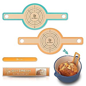 2 PCs Bread Sling - Specially Selected Platinum Silicone – Baking Mat for Dutch Oven – Sourdough Bread Baking Mat & 1 Storage Band