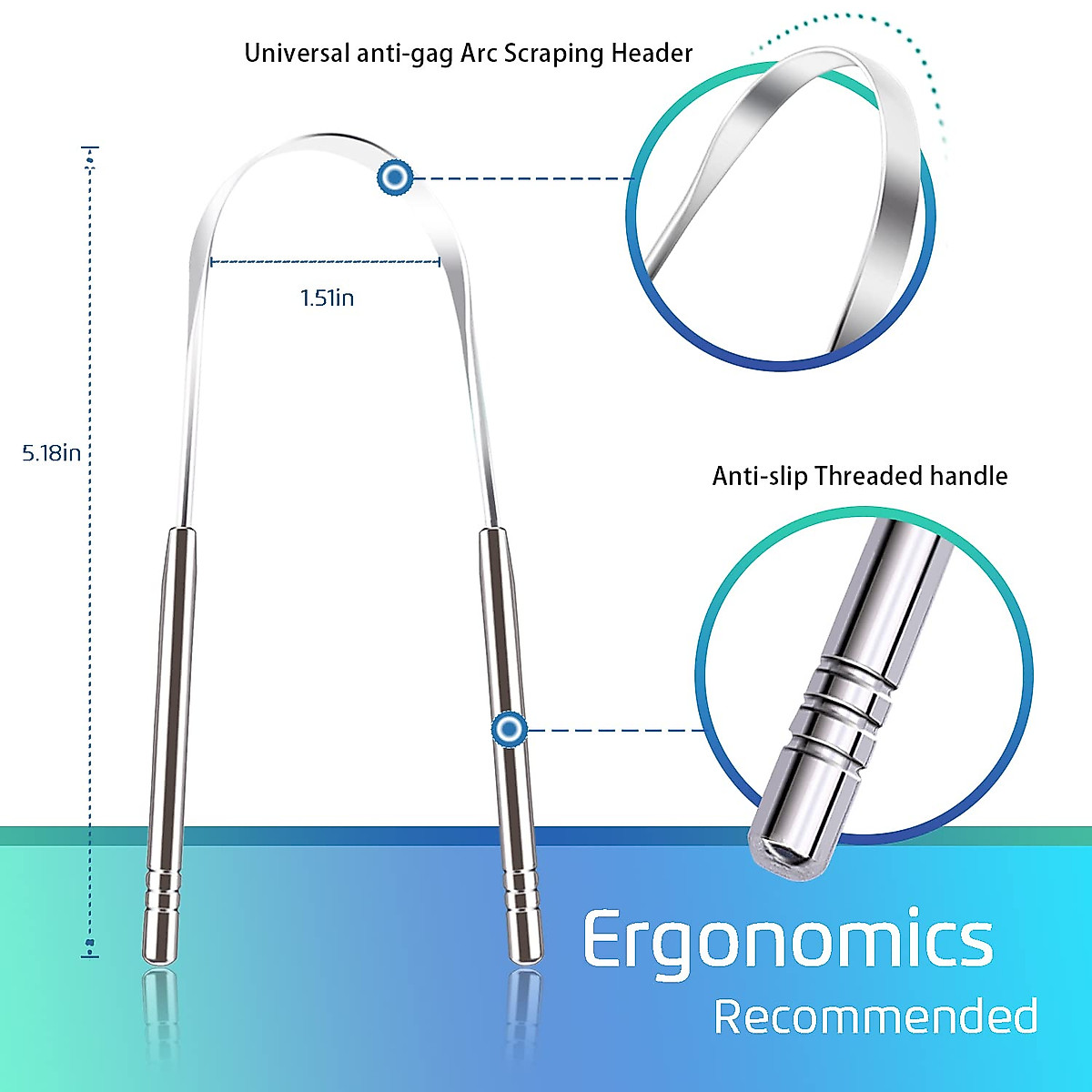 New Tongue Scraper, 5PCS Tongue Cleaner, Medical Grade Tongue Scrapers,Great for Oral Care, BPA free for Adults and Kids, Reduce Bad Breath