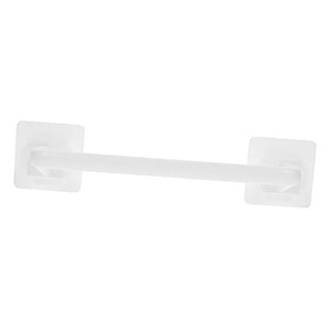 CIYODO Kitchen Towel Stick Self Plastic Drilling for Clothes Shoe Bathroom Cloth Paper Nickel Bars Wall Holder Storage Organizers Hanging Slippers Single No Shelf Hotel Adhesive Style