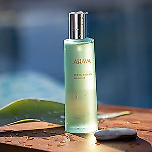 AHAVA Dead Sea Plants Dry Oil Body Mist, Sea-Kissed - Nourishes, Softens & Glows Skin, Gives Radiance & Strengthens Skin's Barrier, Enriched with Osmoter blend, Jojoba Seed Oil & Vitamin E, 3.4 Fl.Oz