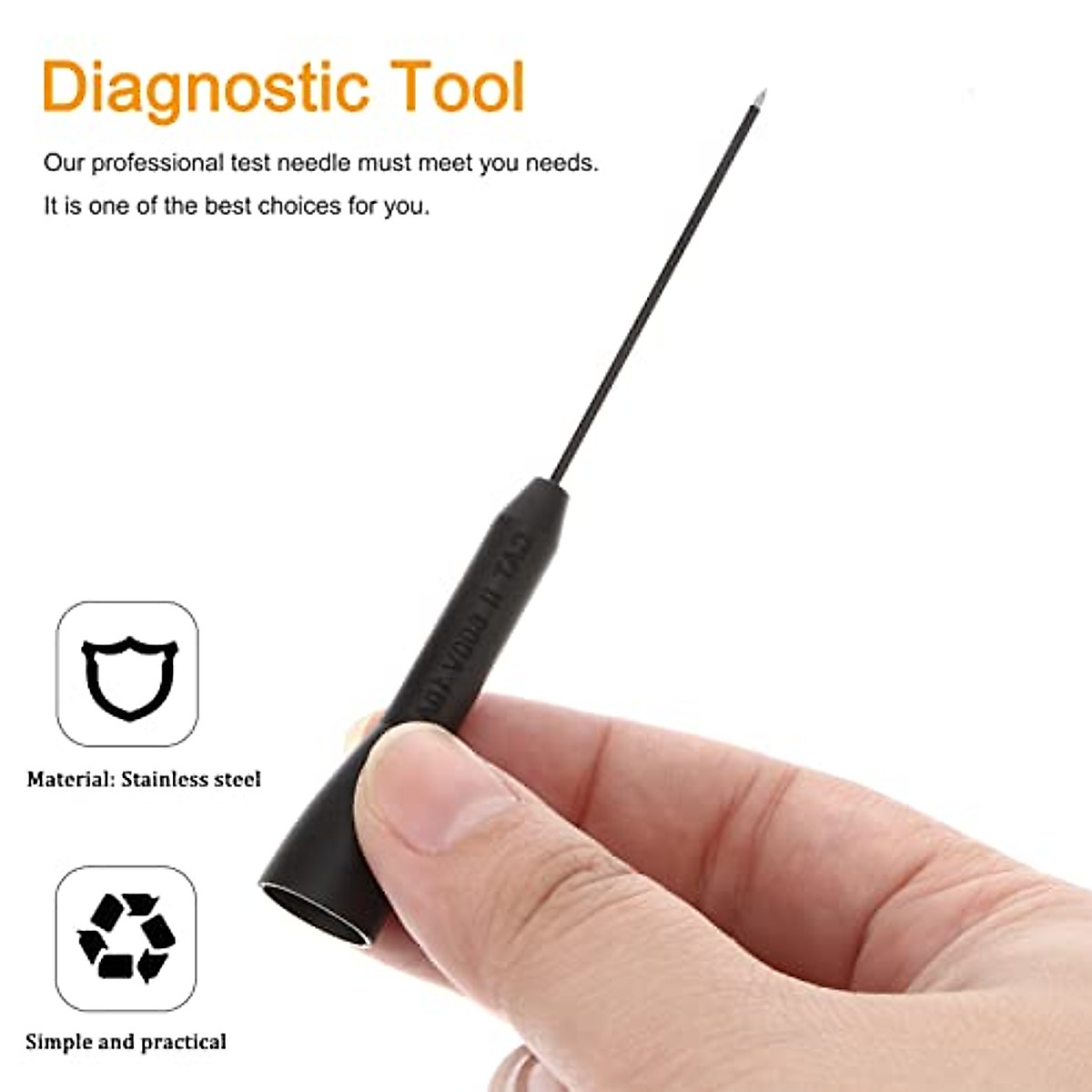 iplusmile Multimeter Tester Test Leads Test Probe Pins Multimeter Probes Tips, Extended Fine Point Tip Adapter Set Electronic Test Lead for Banana Plug Multimeter 2mm, 2pcs