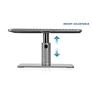 Mount-It! Adjustable Height Laptop Stand for MacBook Pro | Wide Platform Laptop & Monitor Desk Riser | Ergonomic Desk Riser Stand for MacBook and 11-15 Inch Laptops | 24-32 Inch Monitor Stand Riser