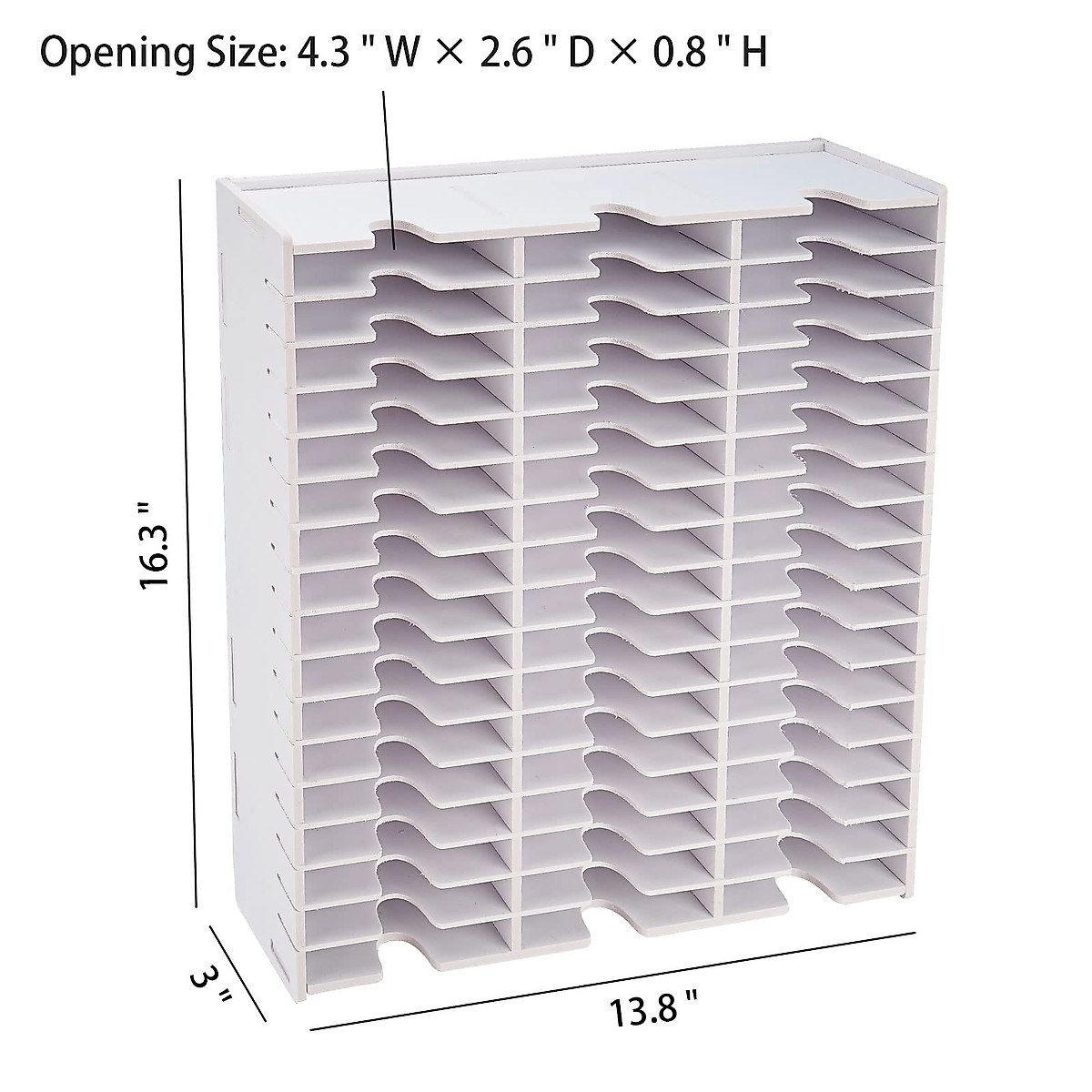 Sanfurney 51-Slot Cassette Tape Storage, Desktop Rack Audio Tape Organizer, Wall-Mounted Cassette Holder
