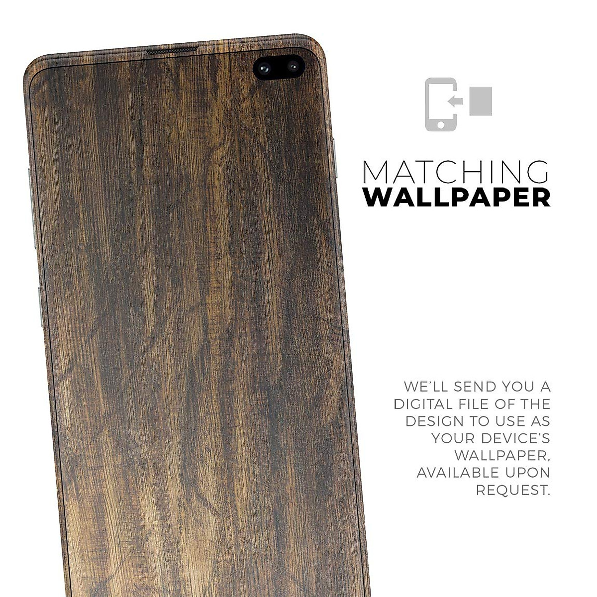 DesignSkinz Raw Wood Planks V4 Protective Vinyl Decal Wrap Skin Cover Compatible with The Samsung Galaxy S20 (Screen Trim & Back Glass Skin)