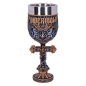 Nemesis Now Powerwolf Metal is Religion Rock Band Goblet, Resin, Black, Officially Licensed Powerwolf Merchandise, Cast in The Finest Resin, Expertly Hand-Painted