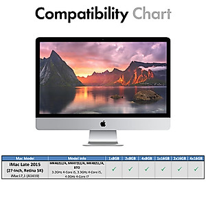 A-Tech 16GB (2x8GB) RAM for Apple iMac Late 2015 27 inch Retina 5K | DDR3L 1866MHz / 1867MHz PC3L-14900 1.35V 204-Pin SODIMM Memory Upgrade Kit