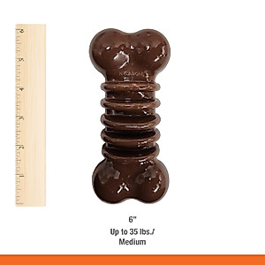 Nylabone Flexi Chew Chill & Chew Toy for Dogs with Treat Pockets Medley Flavor, Medium/Wolf - Up to 35 lbs. (1 Count)