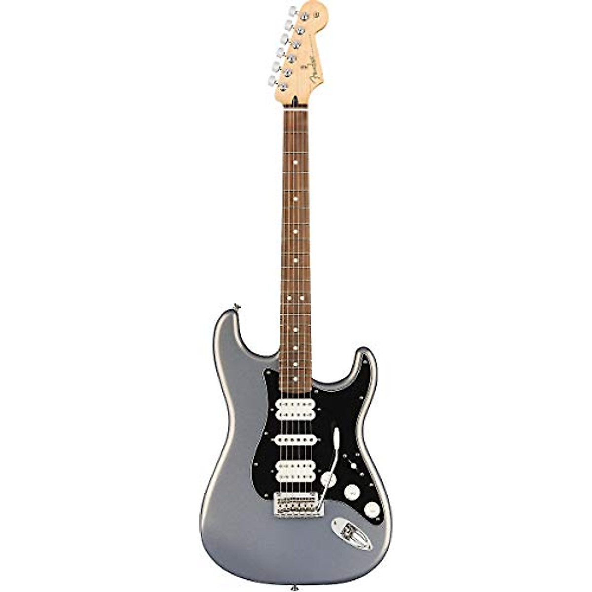 Fender Player Stratocaster HSH Electric Guitar, with 2-Year Warranty, Silver, Pau Ferro Fingerboard