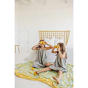 Copper Pearl Jumbo Premium Knit 3 Layer Stretchy Throw Blanket Lemon