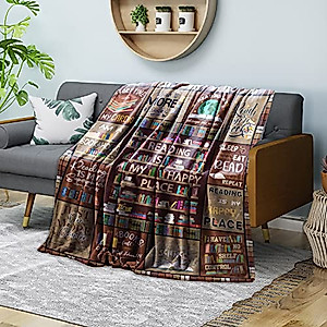 HSELOGI Book Lovers Gifts Blanket Librarian Gifts Throw Blanket Book Club Gifts for Women Reading Lover Bookish Literary Gifts Ideas Best Bookworm Gifts on Birthday Christmas Graduation 50"x60"