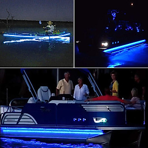 Seaponer Pontoon Boat Light, Marine Led Light Strip for Duck Jon Bass Boat Sailboat Kayak, Led Flex Lighting for Boat Deck Light Accent Light Courtesy Interior Lights Fishing Night, 12v, 5m(16.4ft)