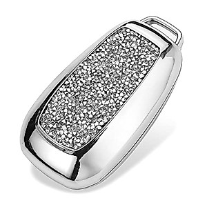 Royalfox(TM) 3 4 Buttons 3D Bling Diamond Crystals Smart Remote Key Fob case Cover for Subaru Outback Forester Crosstrek Ascent BRZ WRX Legacy Impreza STI (Silver)