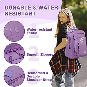 VX VONXURY School Backpack Water Resistant 15 Inch Boys Girls Bookbag Schoolbag Casual Daypack with Double Comparments
