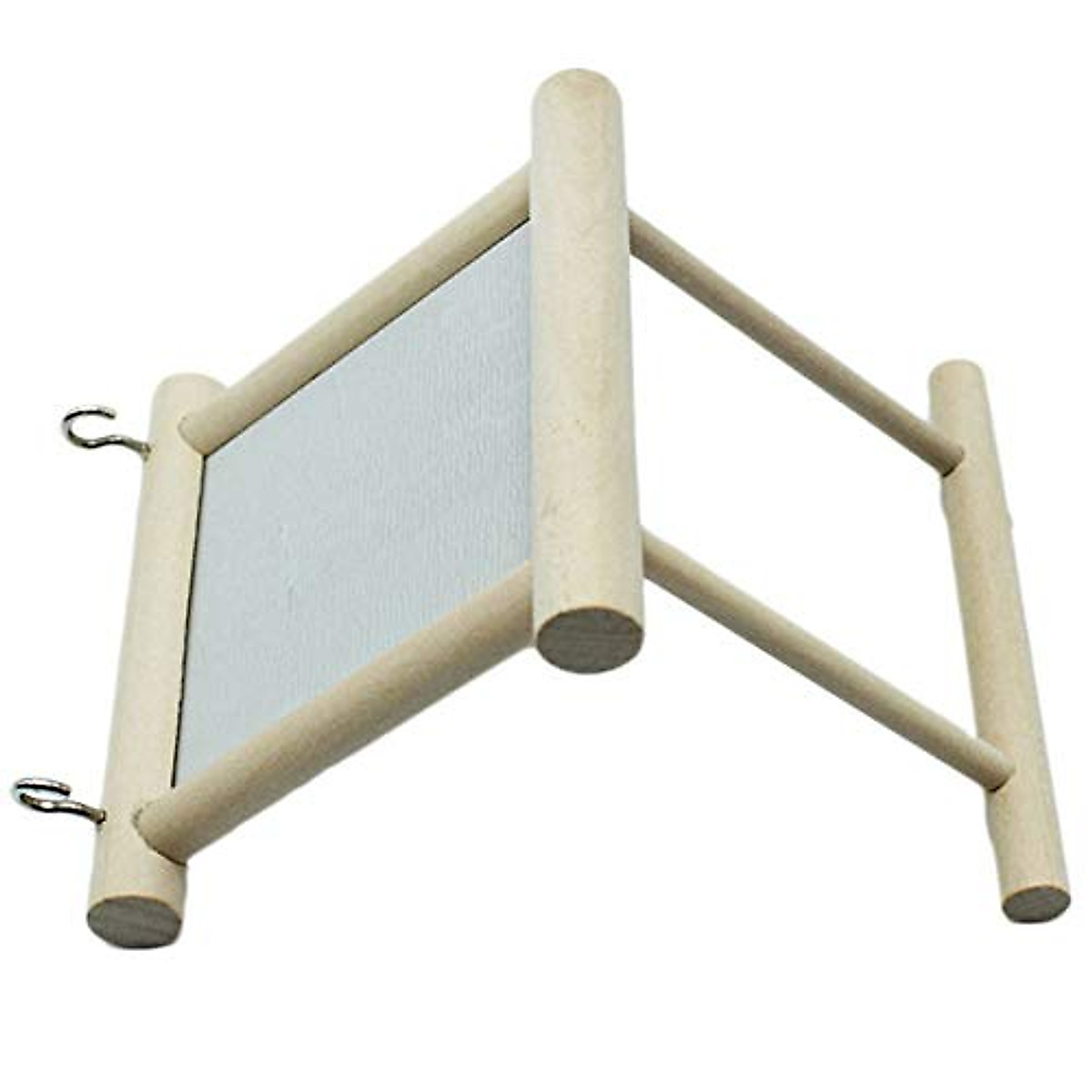 Bluelans Funny Wooden Bird Toy Mirror Stand Platform Toys for Parrots Cockatiel Vogel Xmas Gifts