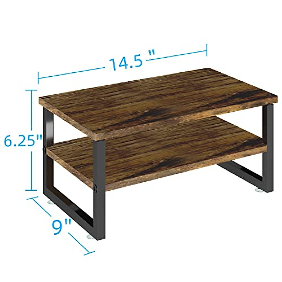 Ekisemio 2-Tier Monitor Stand Riser, Wood Desk Organizer Stand for ...