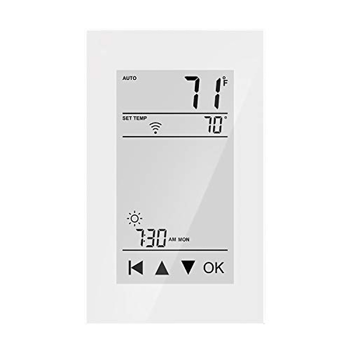 QuietWarmth THERMAEGH 4 Inch Smart Home WiFi Thermostat for Floor Heating System, Google Home and Alexa Compatible, White