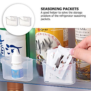 DECHOUS 4Pcs Fridge Space Allocator Refrigerator Door Storage Organizer Hanging Box Cases Refrigerator Plastic Drawer Organizer Cases