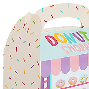 BLUE PANDA 24 Pack Donut Treat Boxes with Handles for Goodies, Donut Grow Up Birthday Party Supplies (6 x 3.3 x 3.6 In)