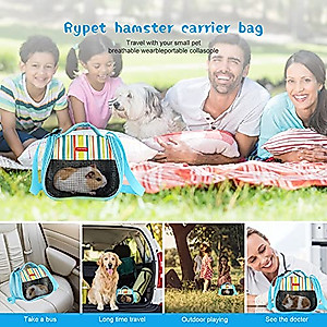 Rypet Guinea Pig Carrier Bag - Portable Breathable Outgoing Bag for Guinea Pig Hedgehog Squirrel Chinchilla and Other Similar Sized Animal