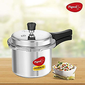 Pigeon Favourite Al Outer Aluminum Pressure Cooker, 3 Litres, Silver