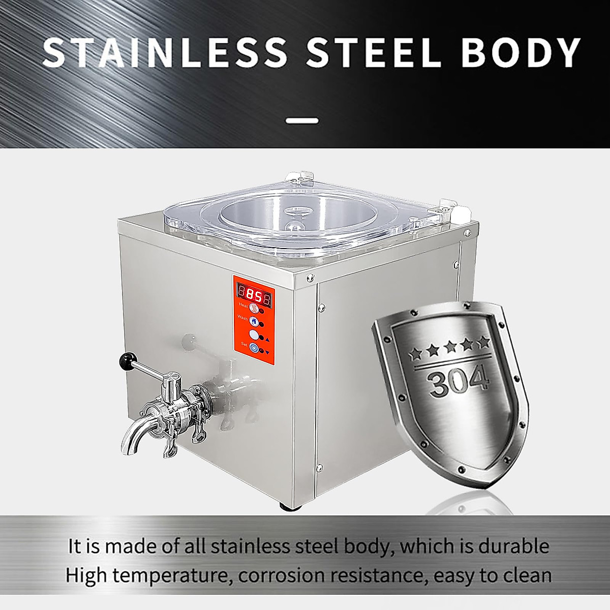 Kolice Commercial Milk Pasteurization Machine, Gelato ice Cream Mix Pasteurizer, Juice Pasteurization Machine, Pasteurizer, Sterilization Dairy Equipment, countertop design