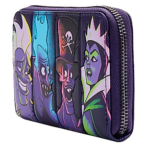 Disney Villains in the Dark Zip Around Wallet