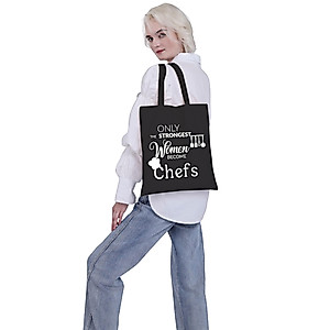 VAMSII Chef Tote Bag Women Chef Gifts Chef Shoulder Bag New Chef Gifts Culinary Gifts for Chefs Culinary Student Gifts (women Chefs tote)