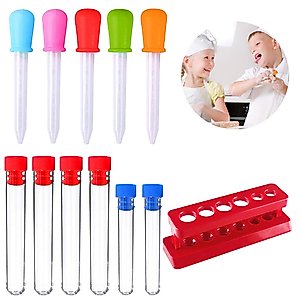 Dropper Pipettes Silicone 5 ML for Kids Candy Gummy Making with Stand 12pcs
