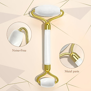 YLTNEUQER Gua Sha Facial Massage Tool & Jade Roller Set, Facial Massager for Face, Neck, Back, Arms, Legs, Eye,SPA Gifts for Women Gua Sha Facial Massager Reduce Puffiness and Improve Wrinkles