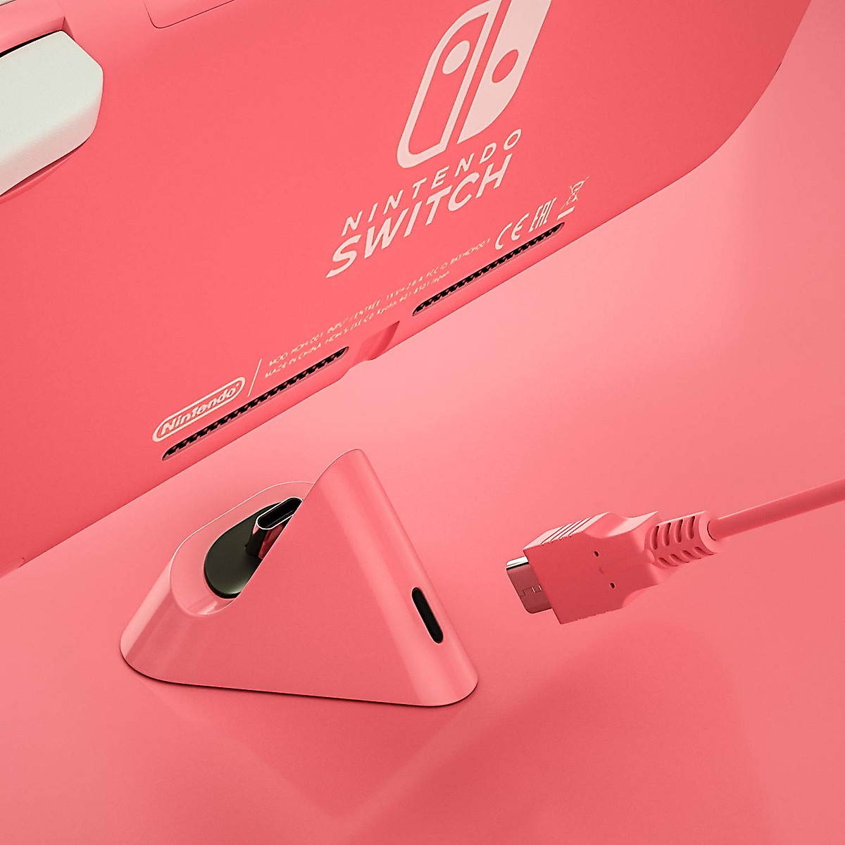 Charging Dock for Nintendo Switch lite, Docking Station for Nintendo Switch lite - Coral