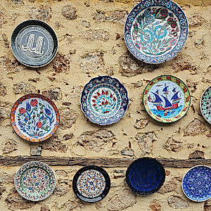 4 Pcs Plate Hangers for Walls, 6/8/10/12 inch Wall Plate Hangers, Invisible Wire Plate Holder, Compatible Decorative Plates with 4 Nails 16 Protective Tube for 6 to 12.5 Inch Decorative Antique Plates