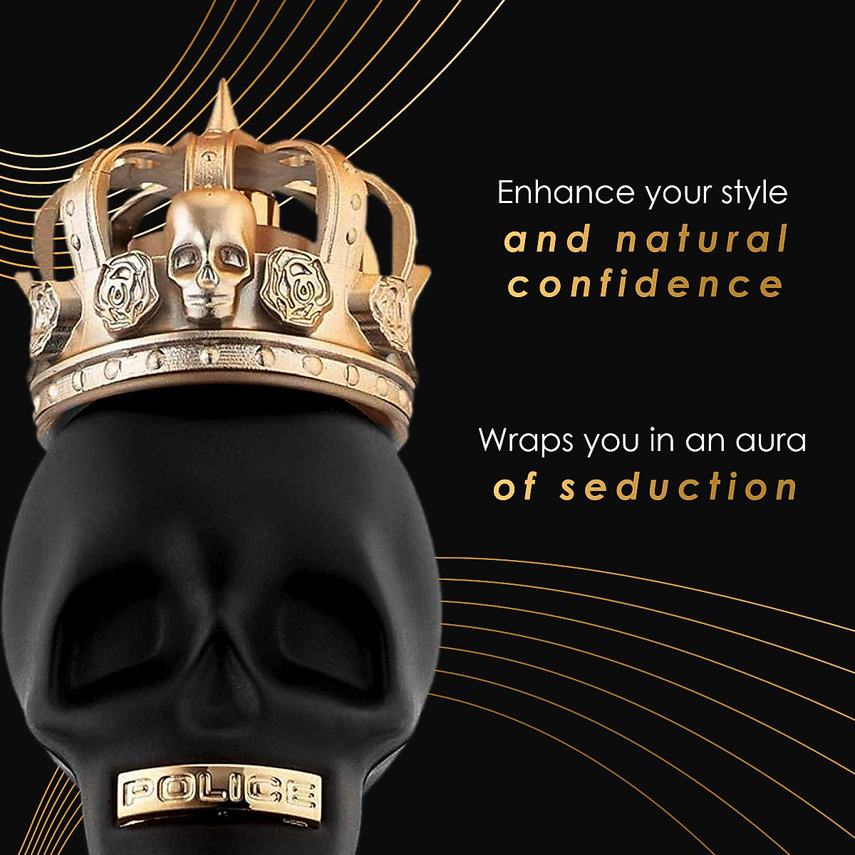 Police To Be The King For Men - Light Long Lasting Top Men's Cologne Spray Elixir Bottle - A Royal And Ultra-Fresh Male Fragrance Eau De Toilette With Traces Of Cardamom And Sandalwood - 4.2 Oz