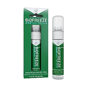 Biofreeze Precision Pain Relief Pen, Arthritis Pain Reliever, Mess-Free Cooling Joint Pain Relief, FSA/HSA Eligible, Menthol Pain Relief Liquid 1.15 Fl Oz