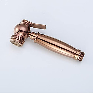 MINJING Bidet Sprayer for Toilet Rose Gold, Baby Cloth Diaper Sprayer for Toilet, Brass Wall Mounted Bidet Faucet for Personal Hygiene, Pet Clean