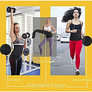 Wrap Waist Trainer for Women - Stomach Wrap for Weight Loss with Loop and 3 Row of Hooks Design, Workout with Snatch Me Up Bandage Wrap Cooperate Diet can Lower Belly Fat, Postpartum Repair CNASOEL