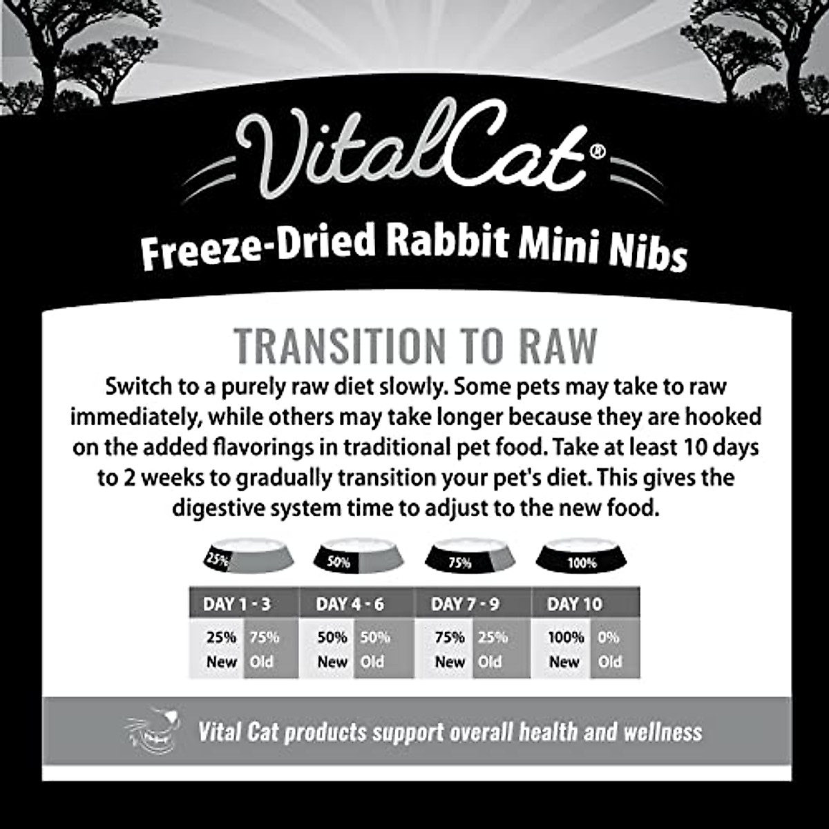 Vital Essentials Freeze Dried Cat Food, Rabbit Mini Nibs 12 oz