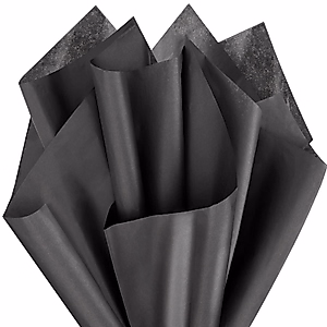 EUSOAR Wrapping Tissue Paper, 20x15 inches 500pcs Black Present Packing Tissue Paper, Tissue Paper Crafts, Tissue Paper Bulk, for DIY Crafts Decorative Tissue Paper Art Craft Birthday Party Festival