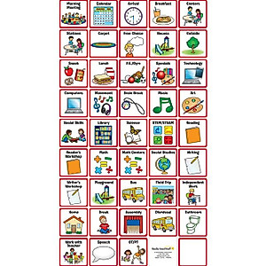 Individual Student Visual Schedule - 1 holder, 55 cards