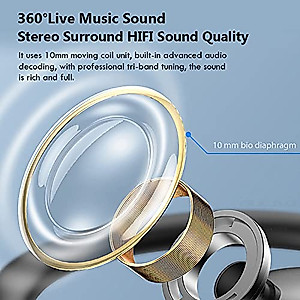 Changes That Heal Bluetooth Earphone Led Display Wireless Headphone TWS With Microphone Stereo Earbuds Waterproof Noise Cancelling Headsets,white