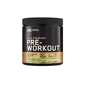 Optimum Nutrition Gold Standard Pre Workout with Creatine, Beta-Alanine, and Caffeine for Energy, Flavor: Green Apple, 30 Servings (Packaging May Vary), Powder