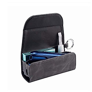 Goodern Compatible for Protective Case Cover Anti-Shock Protective Cover Frosted Leather Carry Case for IQOS 3.0/IQOS 3 Duo (Grey)