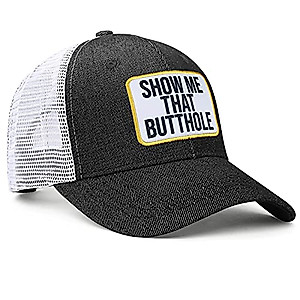 Show Me The Butthole Trucker Hat for Men Women Black Funny Hat Pride Lesbian Gay Baseball Cap