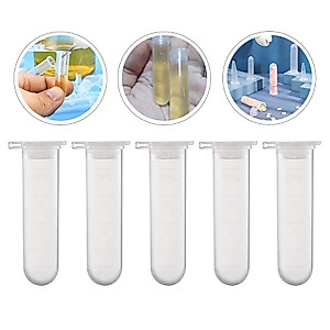 zoomto 5ml Microcentrifuge Tubes 300PCS,Centrifuge Tubes with Attached Lid,Clear Round Micro Centrifuge Small Sample Bottle Vials Container for Lab,Plastic Lab Snap Tubes,Clear Graduation,Bag Pack