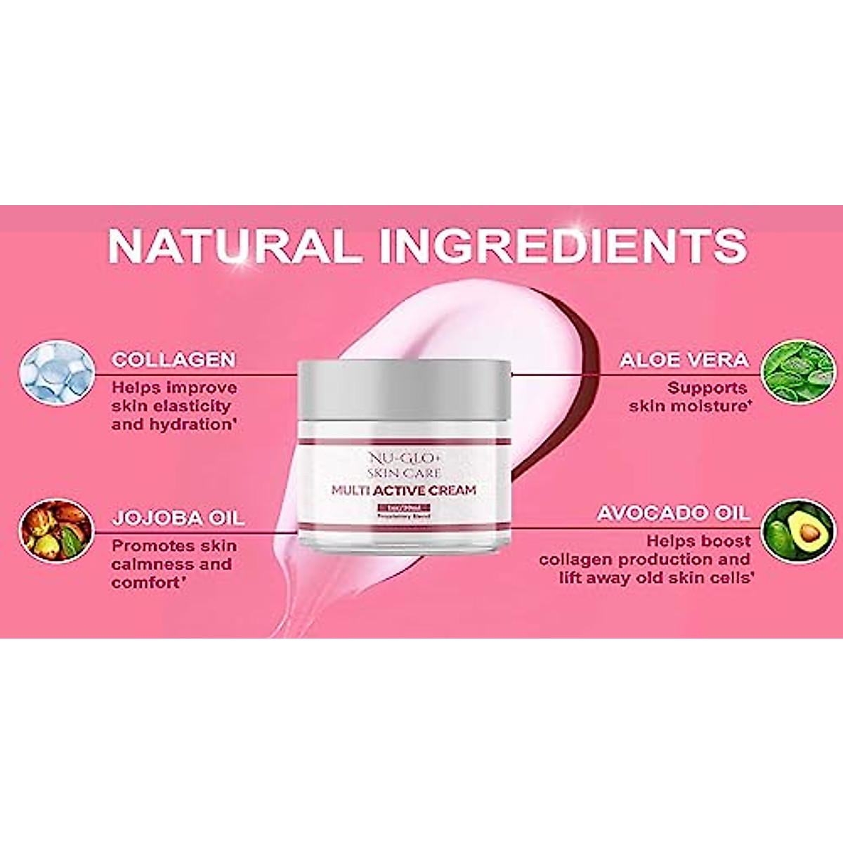 Nu-Glo Cream - Nu Glo Skincare Face Cream, NuGlo Multi Active Cream (5 Pack)