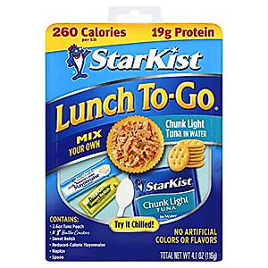 StarKist Lunch To-Go Chunk Light Mix Your Own Tuna Salad, 4.1 Ounce Kit, 12 Pack
