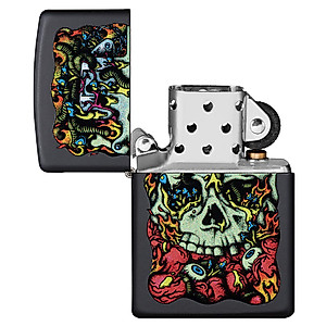 Zippo Dead Inside Design Black Matte Pocket Lighter